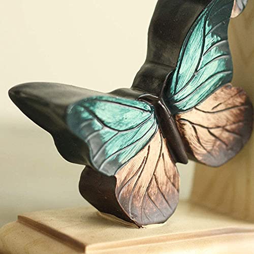 Bookend Supports HeavyDuty , Book Holders Each Set of 2 Sculpture Butterfly Art Book Holders for Library Office Home Decoration