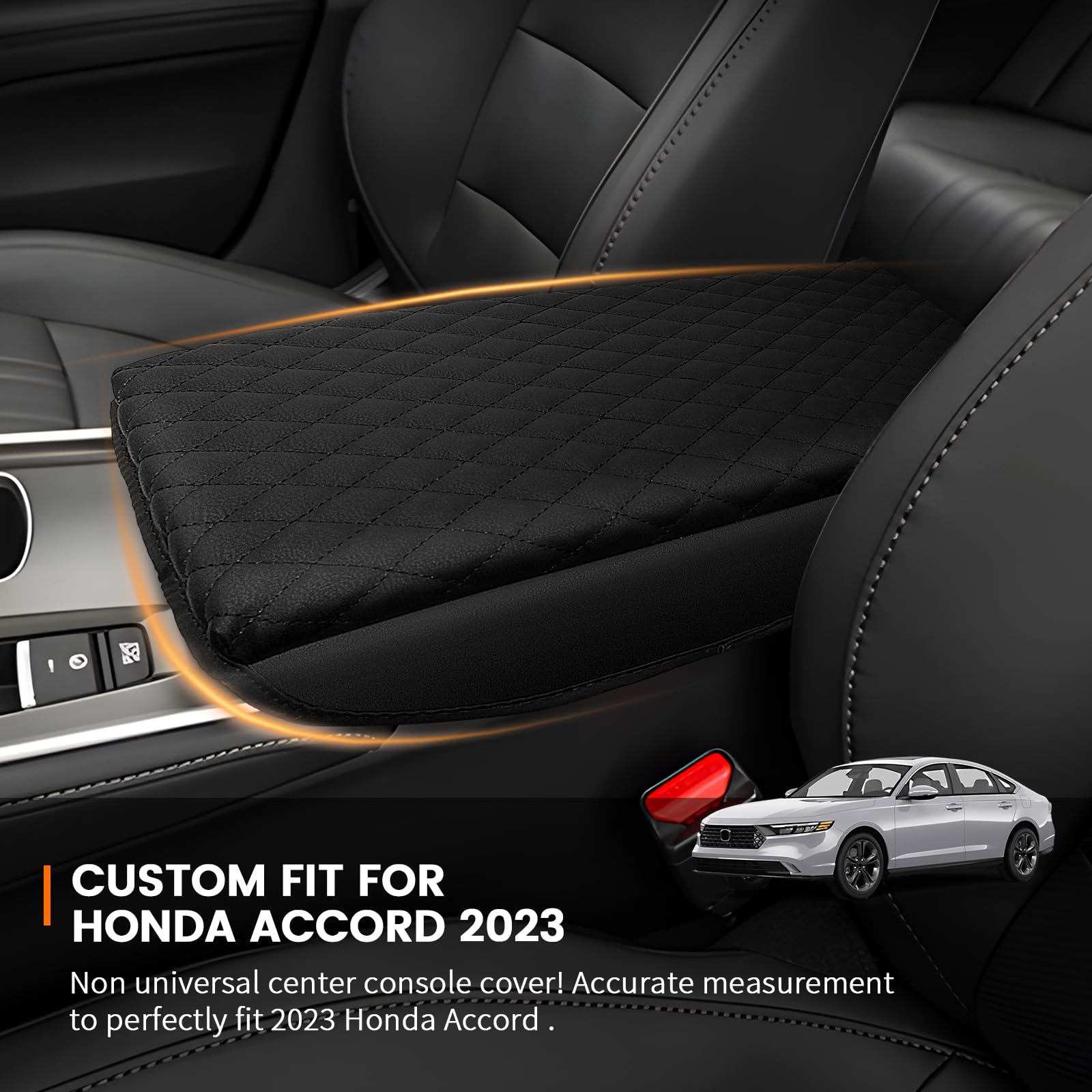 Rilsen Honda Accord 2023 2024 2025 Center Console Cover Armrest Cover Armrest Cushion Pad Cover for Honda Accord Accessories