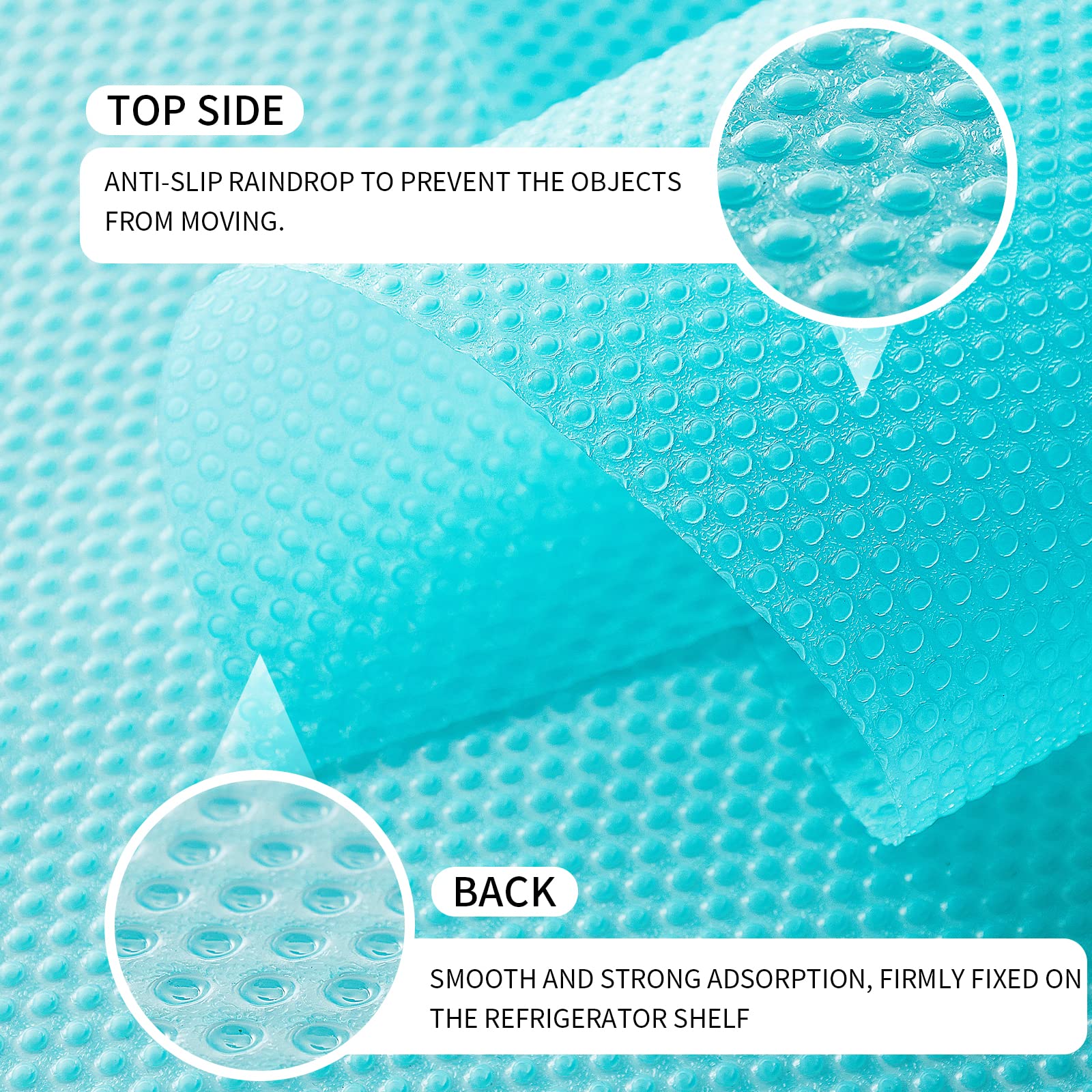 8 Pcs Refrigerator Liners Refrigerator Mats,Washable Mats for Glass Shelves,Kitchen Home Refrigerator Accessories for Drawer Table Placemats(Blue