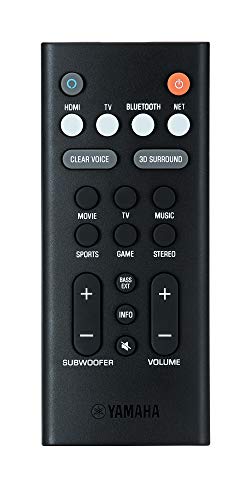 Yamaha Audio YAS-209BL Sound Bar with Wireless Subwoofer, Bluetooth, and Alexa Voice Control Built-In,Black,36 x 2.5 x 4.25 inches