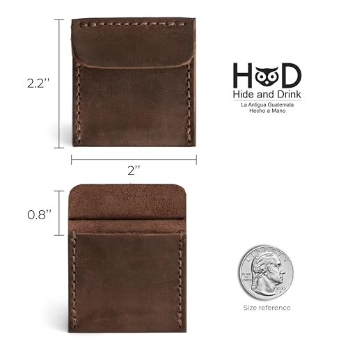 Hide & Drink, Wedding Ring Case, Engagement Pouch, Bride and Groom Jewelry Storage, Marriage Travel, Ring Bearer, Proposal Ring Holder, Full Grain Leather, Handmade, Bourbon Brown