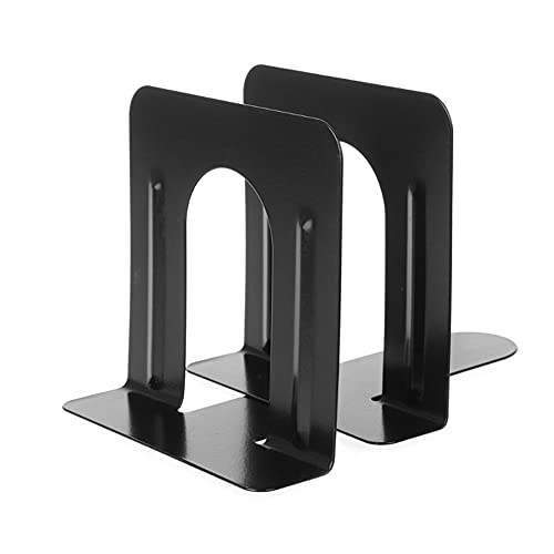 Thick Simple Style Metal Bookends Iron Support Holder Nonskid Desk Stands for Books