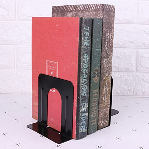 Thick Simple Style Metal Bookends Iron Support Holder Nonskid Desk Stands for Books