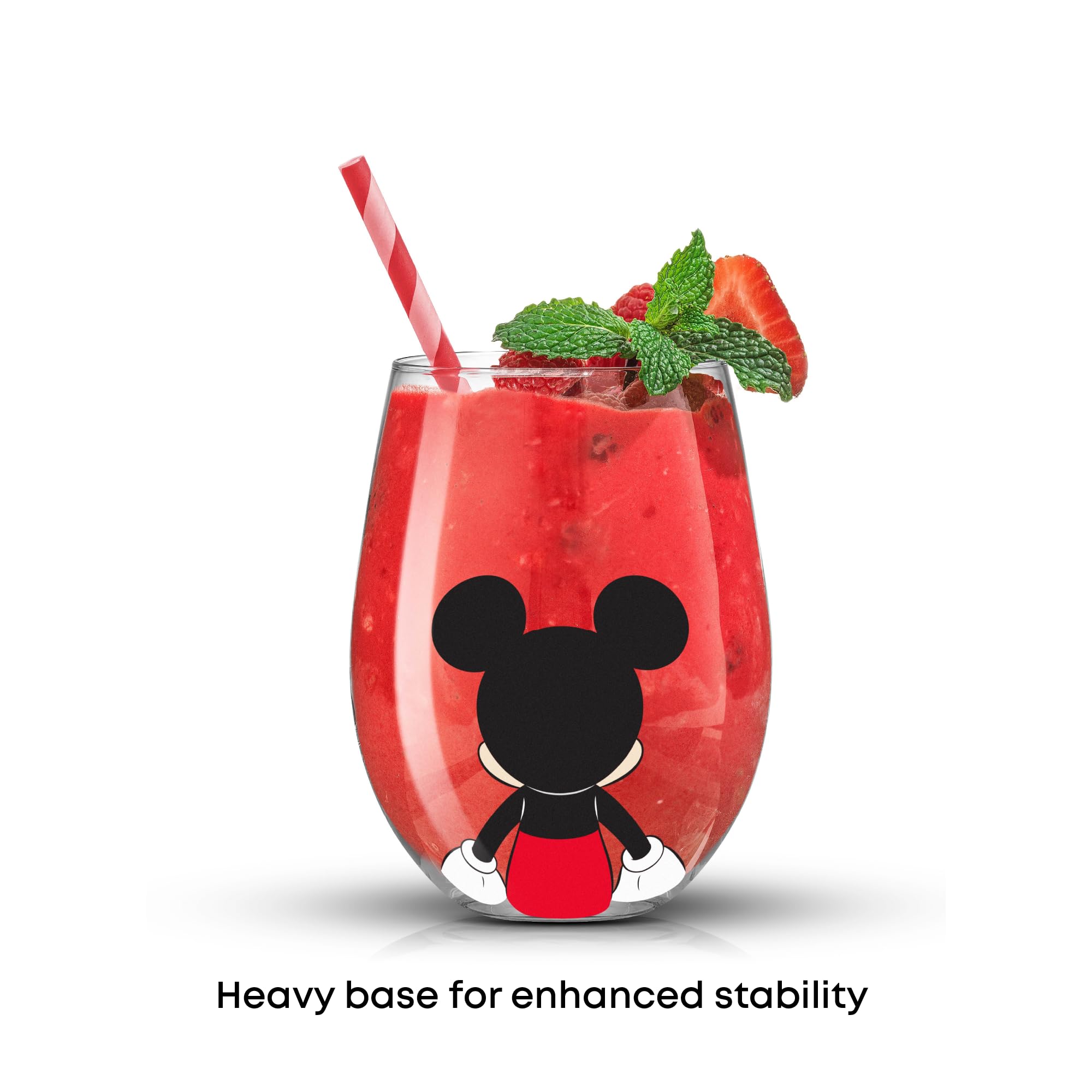 JoyJolt Disney Mickey Mouse Squad Collection Tumblers. 15oz Stemless Wine Glasses Set of 4 Stemless Drinking Glasses. Disney Gifts Stuff, Disney Wine Glass Mickey Mouse Cup Set
