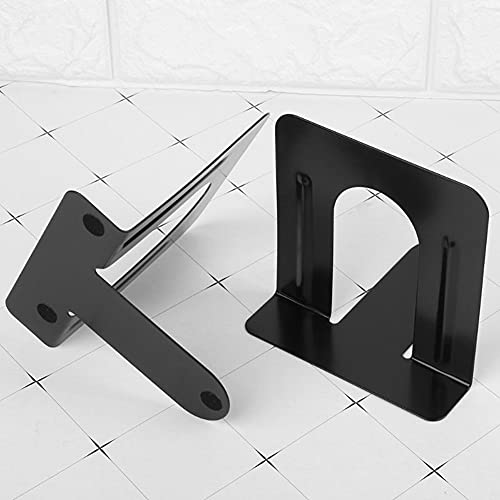 Thick Simple Style Metal Bookends Iron Support Holder Nonskid Desk Stands for Books