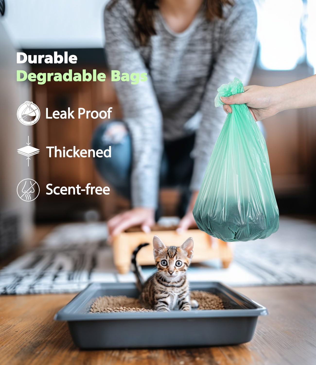 200 Counts AYOTEE Mini Trash Bags,1.2 Gallon Small Compostable Trash Bags,Strong Unscented Compost Bags Small Bathroom Trash Bags for Home, Fit 4.5-5 Liter Trash Can,1-1.5 Gallon…