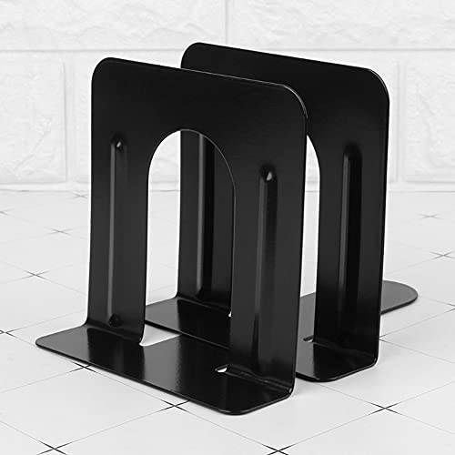 Thick Simple Style Metal Bookends Iron Support Holder Nonskid Desk Stands for Books