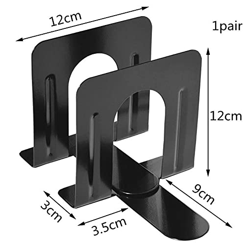 Thick Simple Style Metal Bookends Iron Support Holder Nonskid Desk Stands for Books