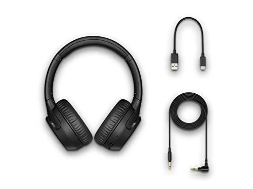 Sony WHXB700 Wireless Extra Bass Bluetooth Headset/Headphones with mic for Phone Call and Alexa Voice Control, Black