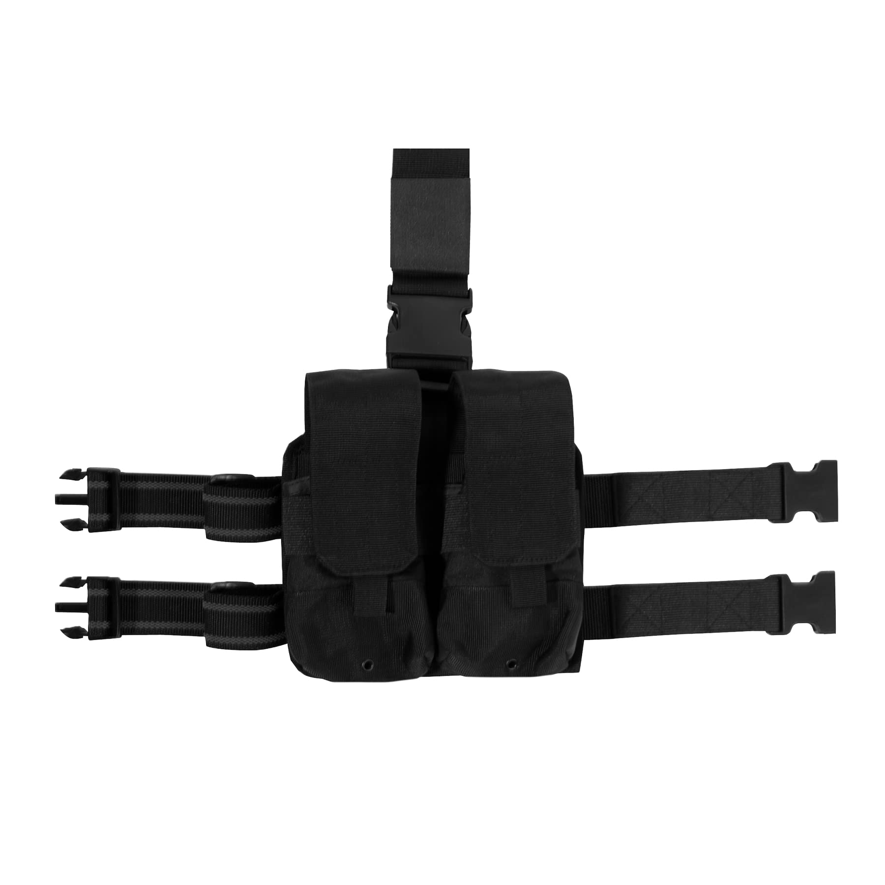 Rothco 20978 Drop Leg Double Mag Pouch Color : Black