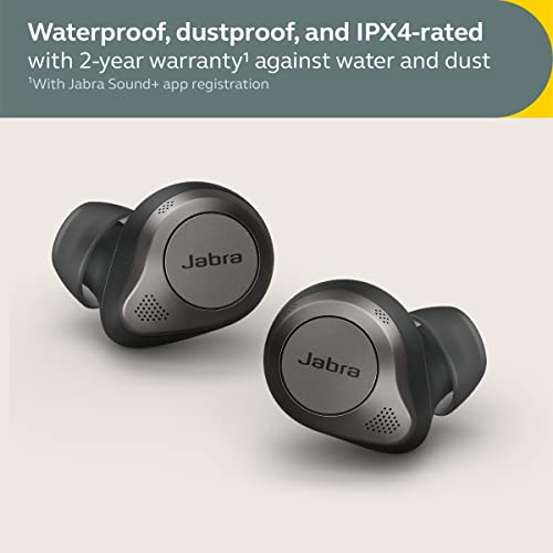 Jabra Elite 85t True Wireless Bluetooth Earbuds, Titanium Black β Advanced Noise-Cancelling Earbuds with Charging Case for Calls & Music β Wireless Earbuds with Superior Sound & Premium Comfort