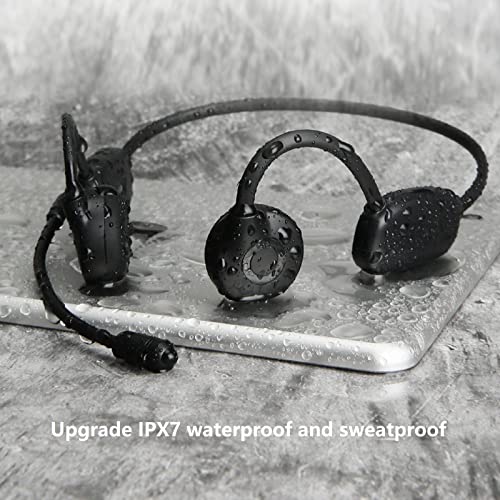 Bone Conduction Headphones Bluetooth with Noise-Canceling Boom Microphone Wireless Open Ear Lightweight Headset for Home Office Education Conference Calls Online Teaching Learning Running Hiking