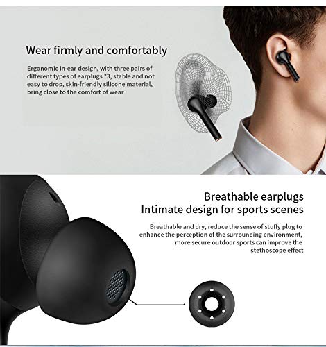 Gvoice J3 Pro TWS Smart Noise Cancelling 6D Stereo Earphone LED Digital Display Bluetooths 5.2 Wireless Earbuds (Black)