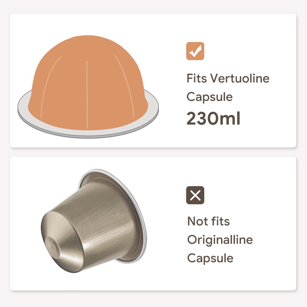 Reusable Vertuo Next Coffee Pods Holder Stainless Steel Refillable Filters Only Compatible with Nespresso VERTUO NEXT 8OZ - 3.0 Genaration