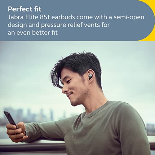 Jabra Elite 85t True Wireless Bluetooth Earbuds, Titanium Black β Advanced Noise-Cancelling Earbuds with Charging Case for Calls & Music β Wireless Earbuds with Superior Sound & Premium Comfort
