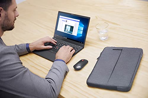 Lenovo Urban Laptop Sleeve for 14" Notebook, Water Resistant, Soft Padded Compartments, Accessory Storage, Reinforced Rubber Corners, Extendable Handle, GX40Z50941, Charcoal Grey