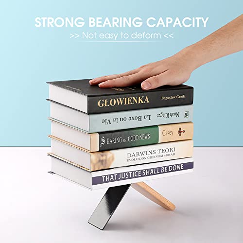 Magic Tie Dye Cube Logo Wood Book Ends for Shelves Non-Skid Bookend Book Stand Book Holder Stopper for Home Office School