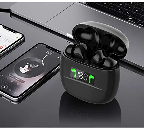 Gvoice J3 Pro TWS Smart Noise Cancelling 6D Stereo Earphone LED Digital Display Bluetooths 5.2 Wireless Earbuds (Black)