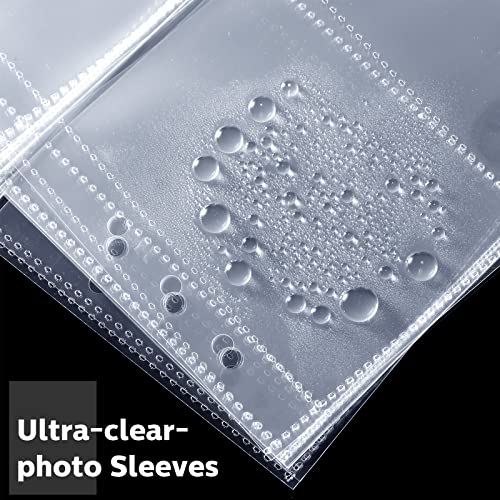 CHENGU Binder Pockets Clear 4 Pocket 2 Pocket 1 Pocket Pouch Document Folders Trading Card Binder Card Sleeves Photo Album Pages for 6 Ring Binder A5 Pocket Sleeves Refill Sheets (30 Pcs)