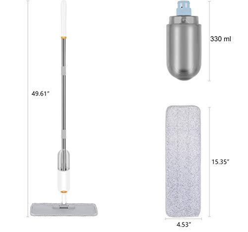 Hand Spray Mop Floor House Cleaning Tools Mop for Wash Floor Lazy Flat Floor Cleaner Mop with Replacement Microfiber Pads