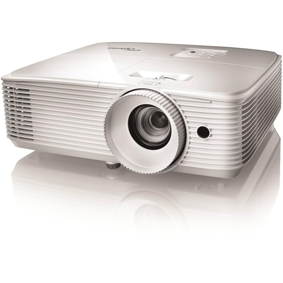 Optoma EH412x Professional 1080p Projector | 4,500 Lumens for Daytime Use in Meetings, Training and Classrooms | 15,000 Hour Lamp Life | 4K HDR Input | Built-in Speaker