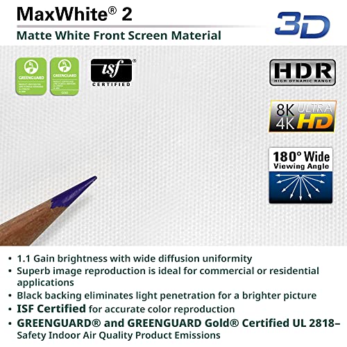 Elite Screens Manual Series, 80-INCH Pull Down Manual Projector Screen with AUTO LOCK, Movie Home Theater 8K / 4K Ultra HD 3D Ready, 2-YEAR WARRANTY, M80UWH, 16:9, Black