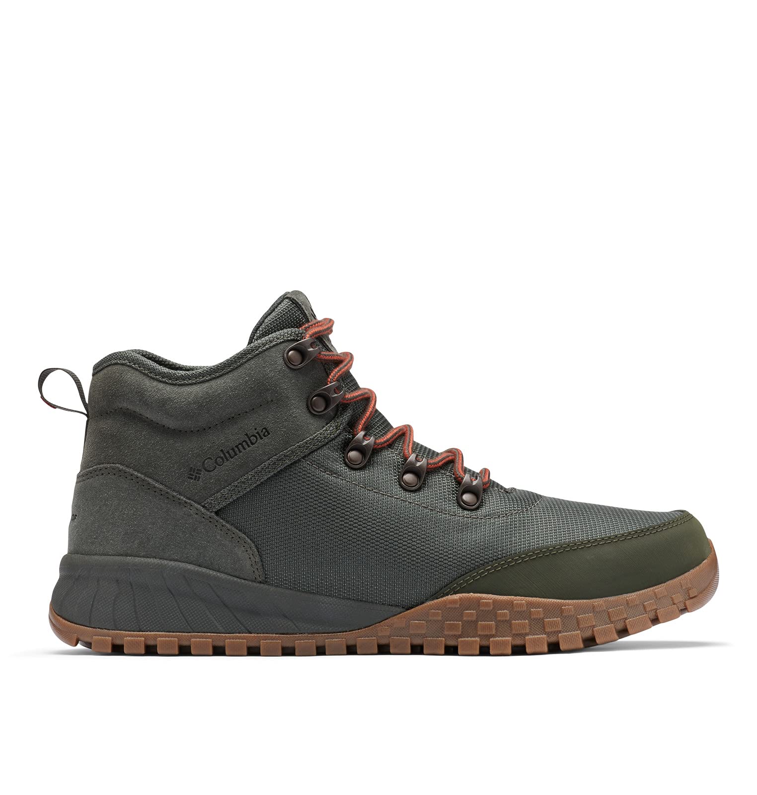 Columbia Men's Fairbanks Mid Hiking Shoe, Gravel/Dark Moss, 10.5