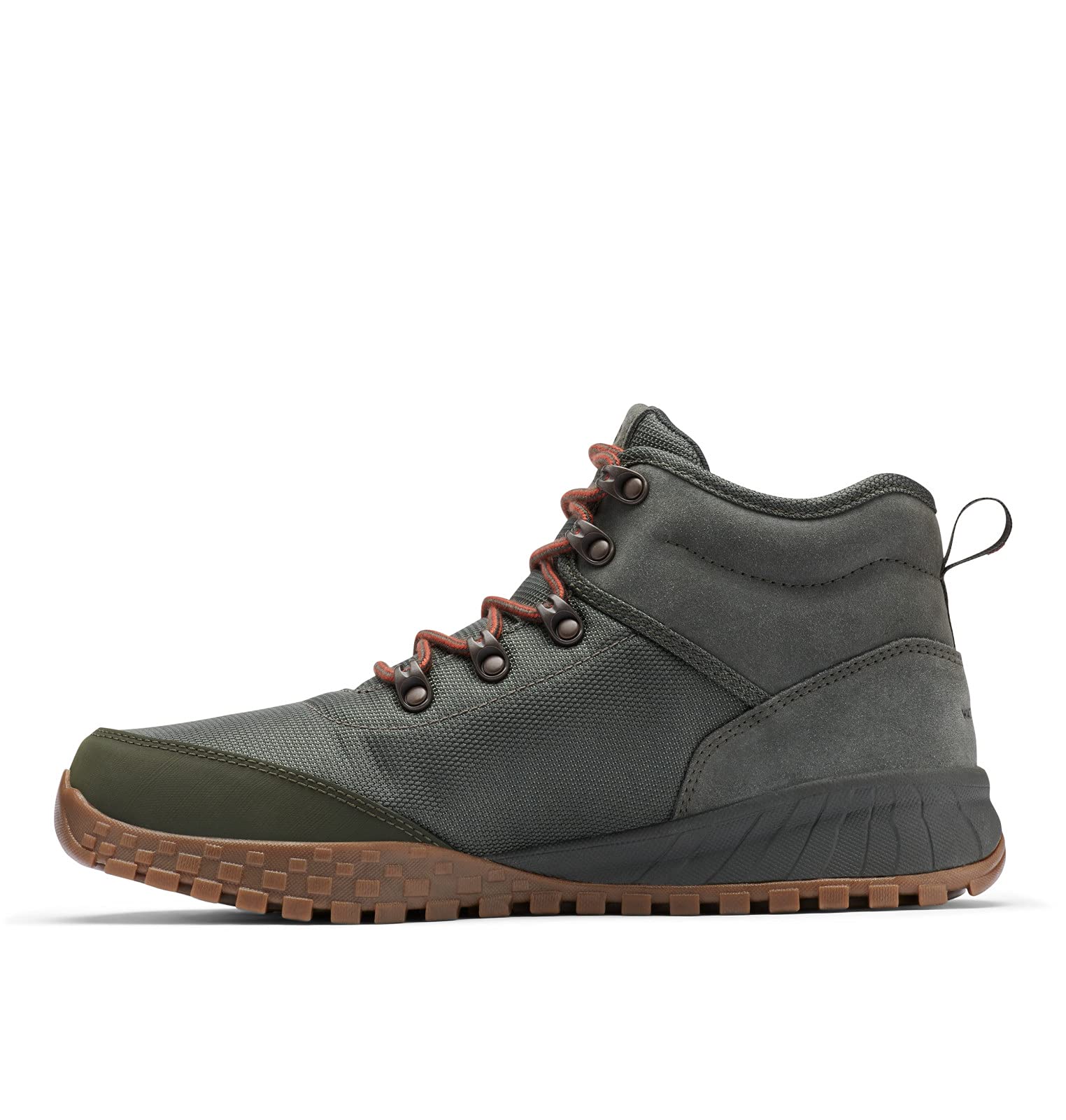Columbia Men's Fairbanks Mid Hiking Shoe, Gravel/Dark Moss, 10.5