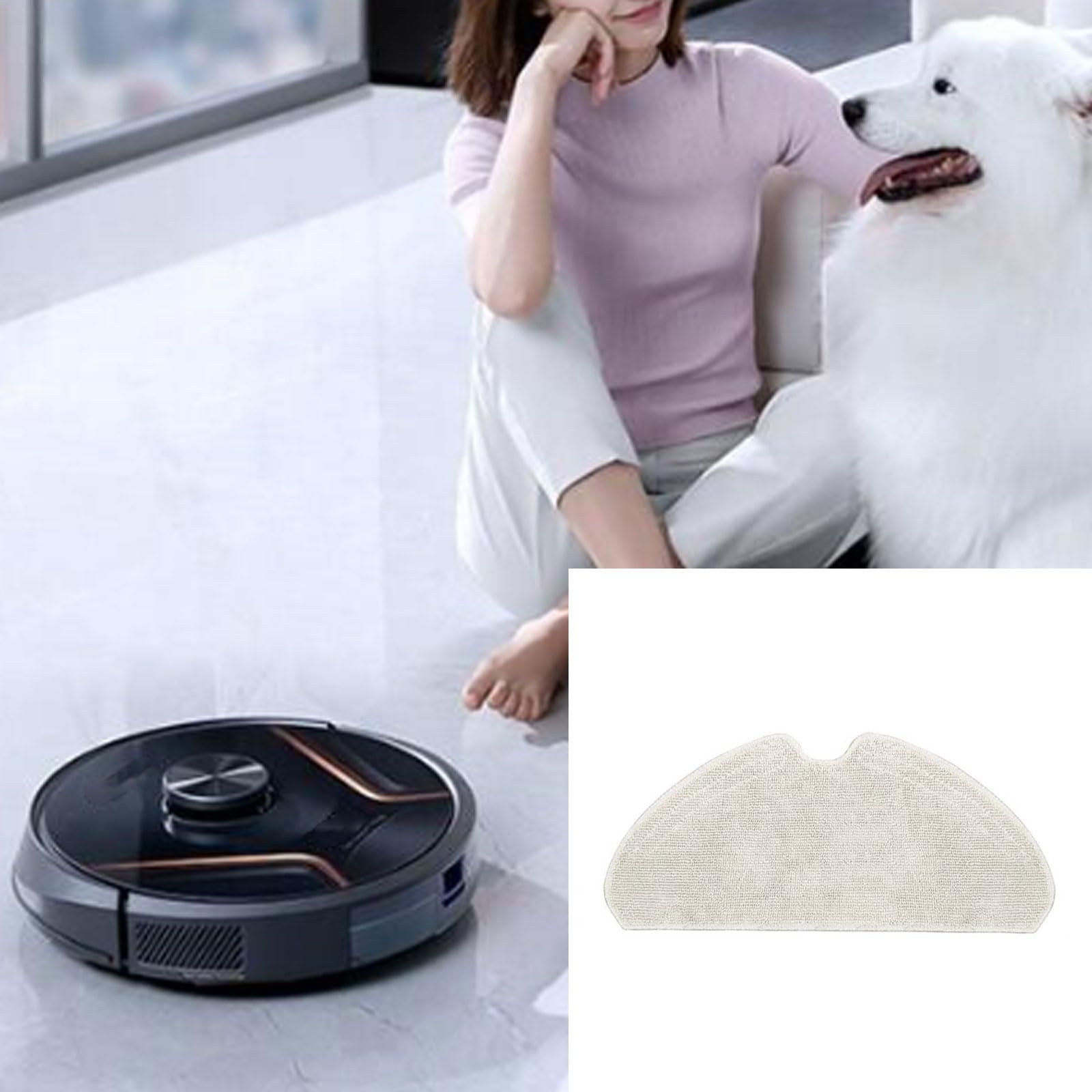Reusable Sweeping Robot Vacuum Cleaner Cleaning Cloth Mop Wipe Replacement Accessories Compatible For D10S/D10S 5pcs Vacuum Cleaner Cleaning Supplies Mop Cloth Accessories Floor Cleaning Tools