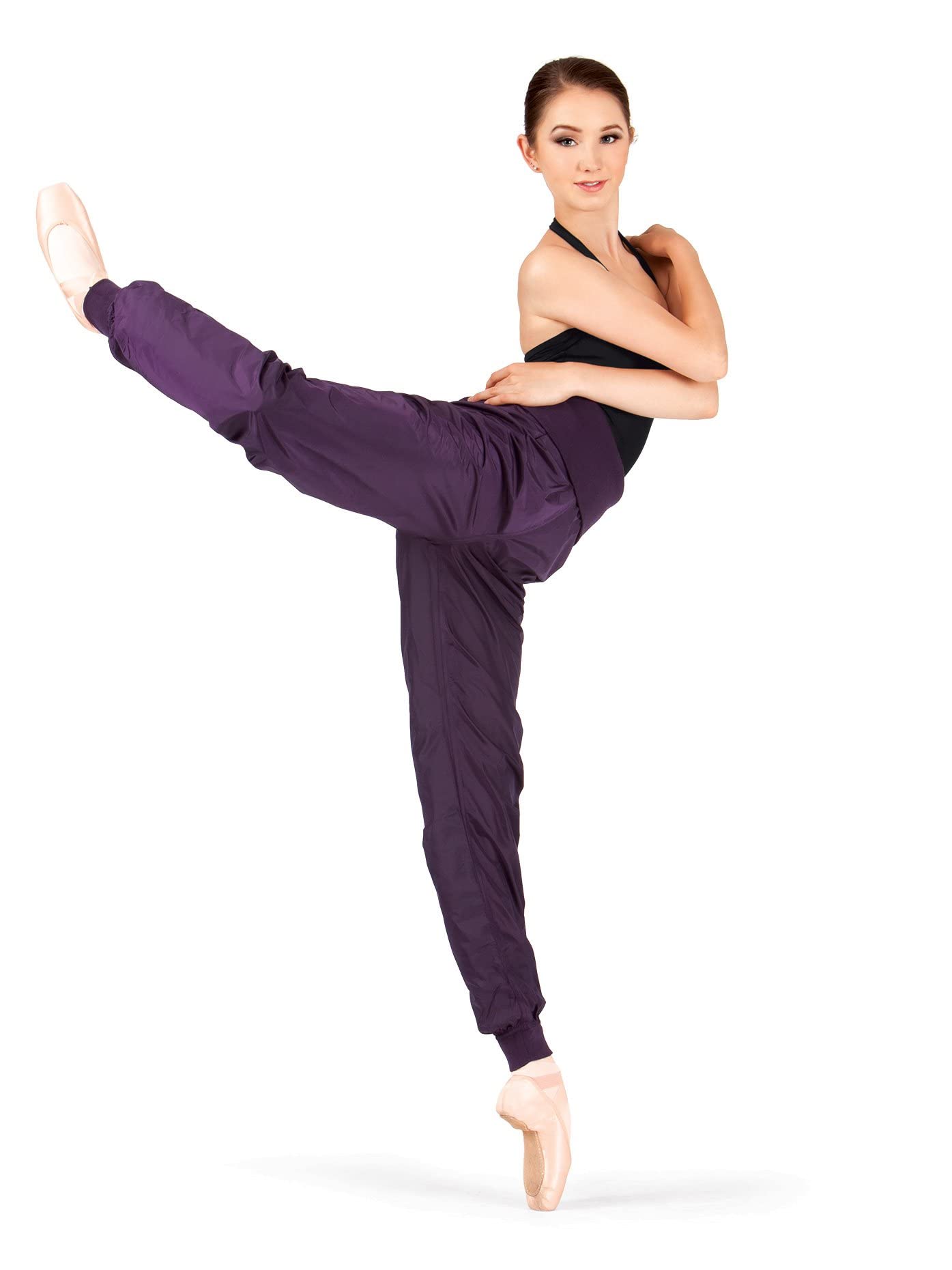 SANSHA Adult High Waist Garbage Bag Dance Pants Black 3 L0108N
