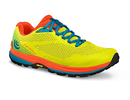 Topo Athletic Men's MT-4 Comfortable Lightweight 3MM Drop Trail Running Shoes, Athletic Shoes for Trail Running, Electric/Orange, Size 8.5