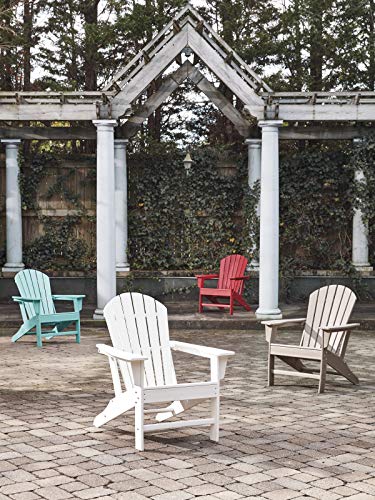 Signature Design by Ashley Sundown Treasure Outdoor Patio HDPE Adirondack Chair, Light Brown