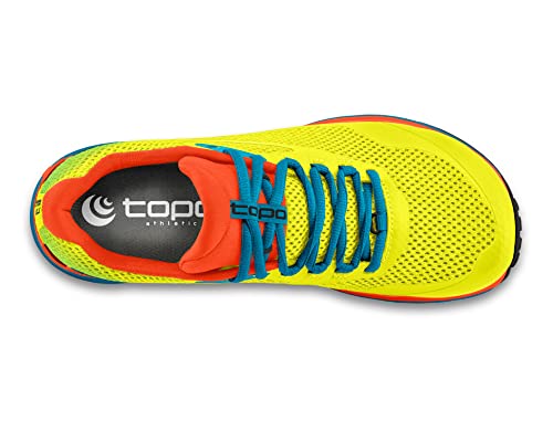 Topo Athletic Men's MT-4 Comfortable Lightweight 3MM Drop Trail Running Shoes, Athletic Shoes for Trail Running, Electric/Orange, Size 8.5