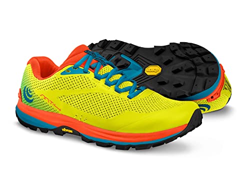 Topo Athletic Men's MT-4 Comfortable Lightweight 3MM Drop Trail Running Shoes, Athletic Shoes for Trail Running, Electric/Orange, Size 8.5