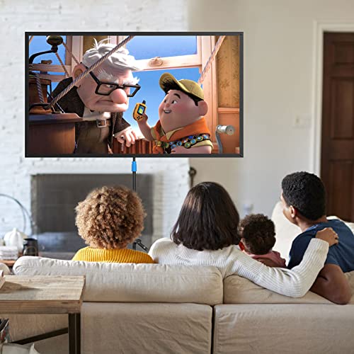 Portable Projector Screen with Stand for Home & Outdoor Movie Projection with White Movie Screen,Sturdy Tripod & Carry Bag - 80 in