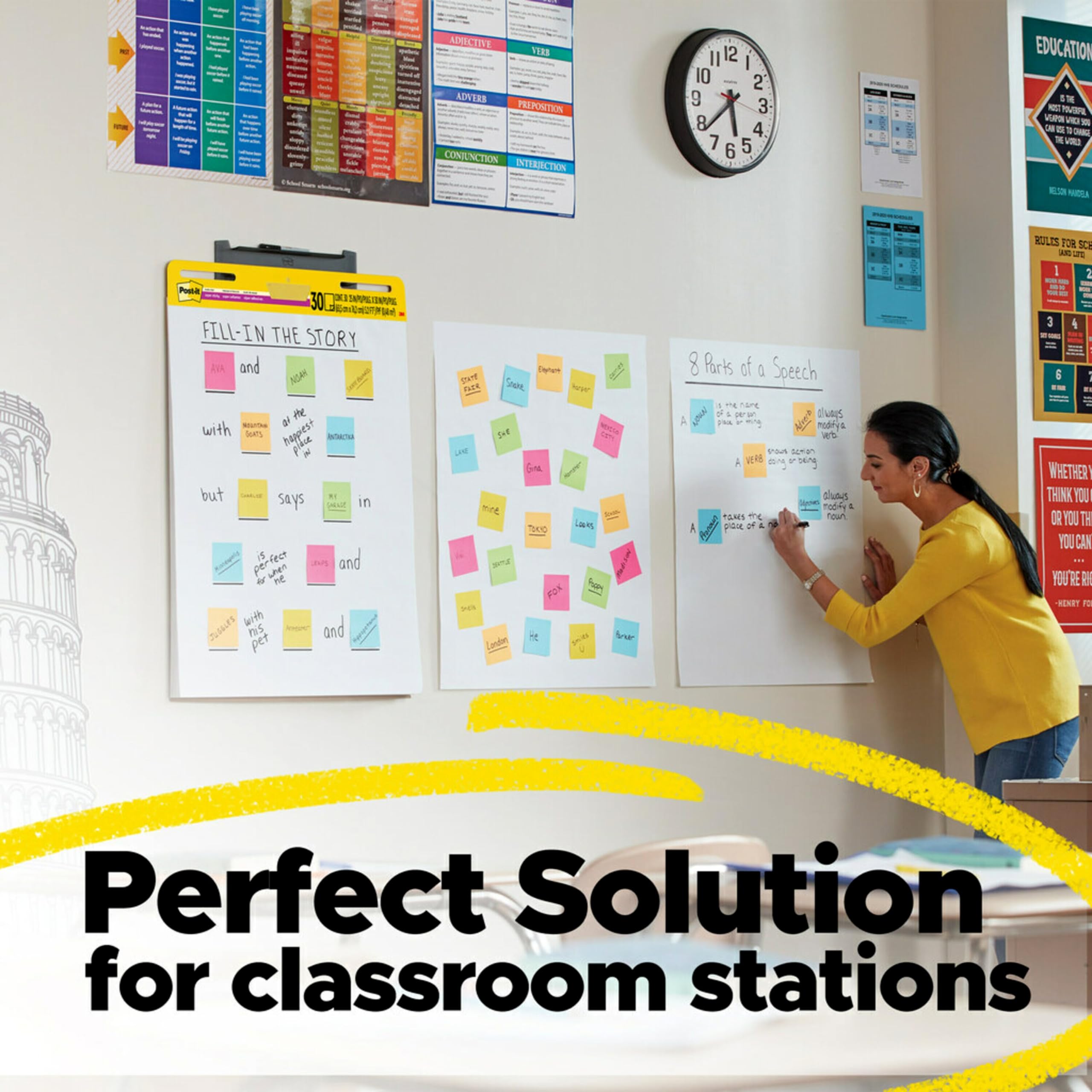 Post-it Super Sticky Easel Pad, 25 x 30 Inches, 30 Sheets/Pad, 2 Pads (560), Large White Grid Premium Self Stick Flip Chart Paper, Super Sticking Power
