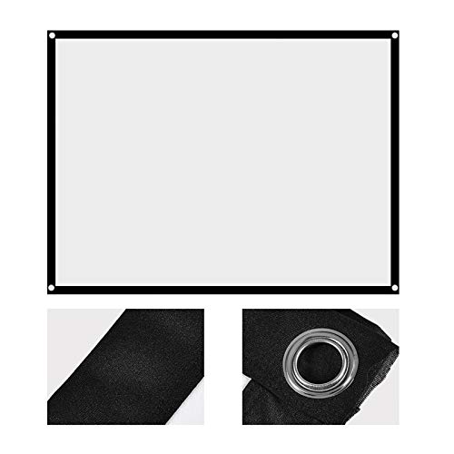 Velaurs Projection Screen, Projector Curtain Non-Crease for Open-air Cinema(60 inches)