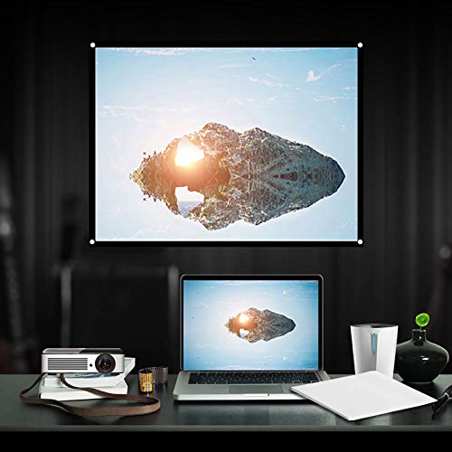 Velaurs Projection Screen, Projector Curtain Non-Crease for Open-air Cinema(60 inches)