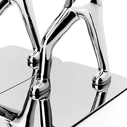Decorative bookends Creative Office Supplies Stationery Stainless Steel Kung Fu Man Bookends 1 Pair Humanoid Book Bookshelf Non-Skid Bookends Stand bookends