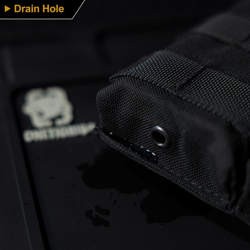OneTigris Tactical Magazine Pouch, MOLLE Double Mag Pouches for M4 M16 Pmag G36 .223REM Stanag Lancer L5 FAB Ultimag Hexmag HX, Black DD09