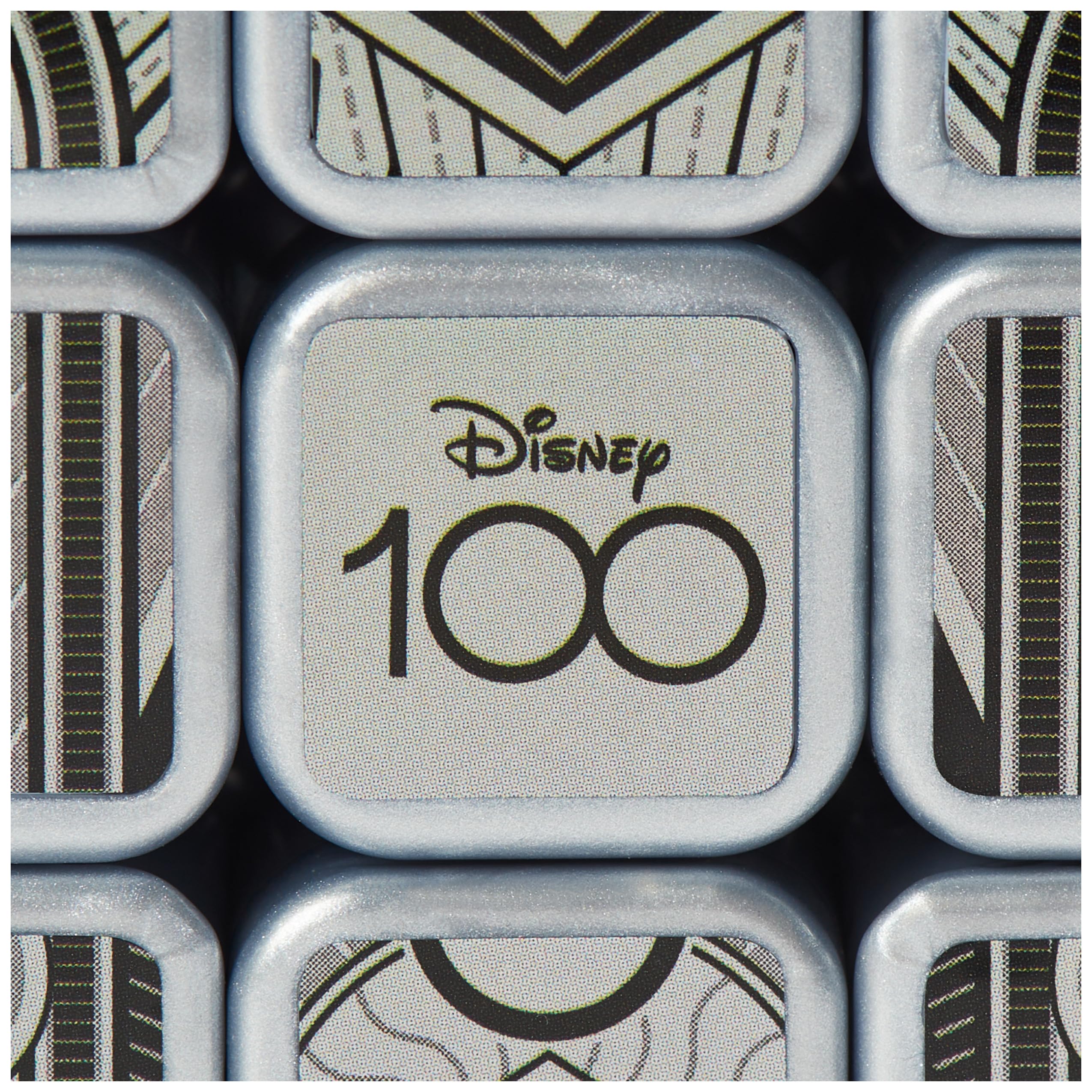 Rubik’s Cube, Disney 100th Anniversary Metallic Platinum 3x3 Cube, Fidget Toys Adults, Mickey Mouse Toys, Disney Toys for Adults & Kids Ages 8+