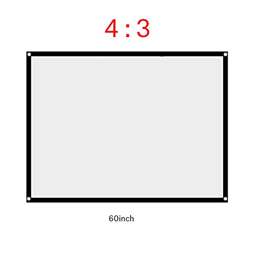 Velaurs Projection Screen, Projector Curtain Non-Crease for Open-air Cinema(60 inches)