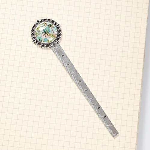 Retro Bookmark with Ruler, Book Markers for Student Kids Teacher Book Lovers, Office School Reading Accessories Gifts, Palm Tropical