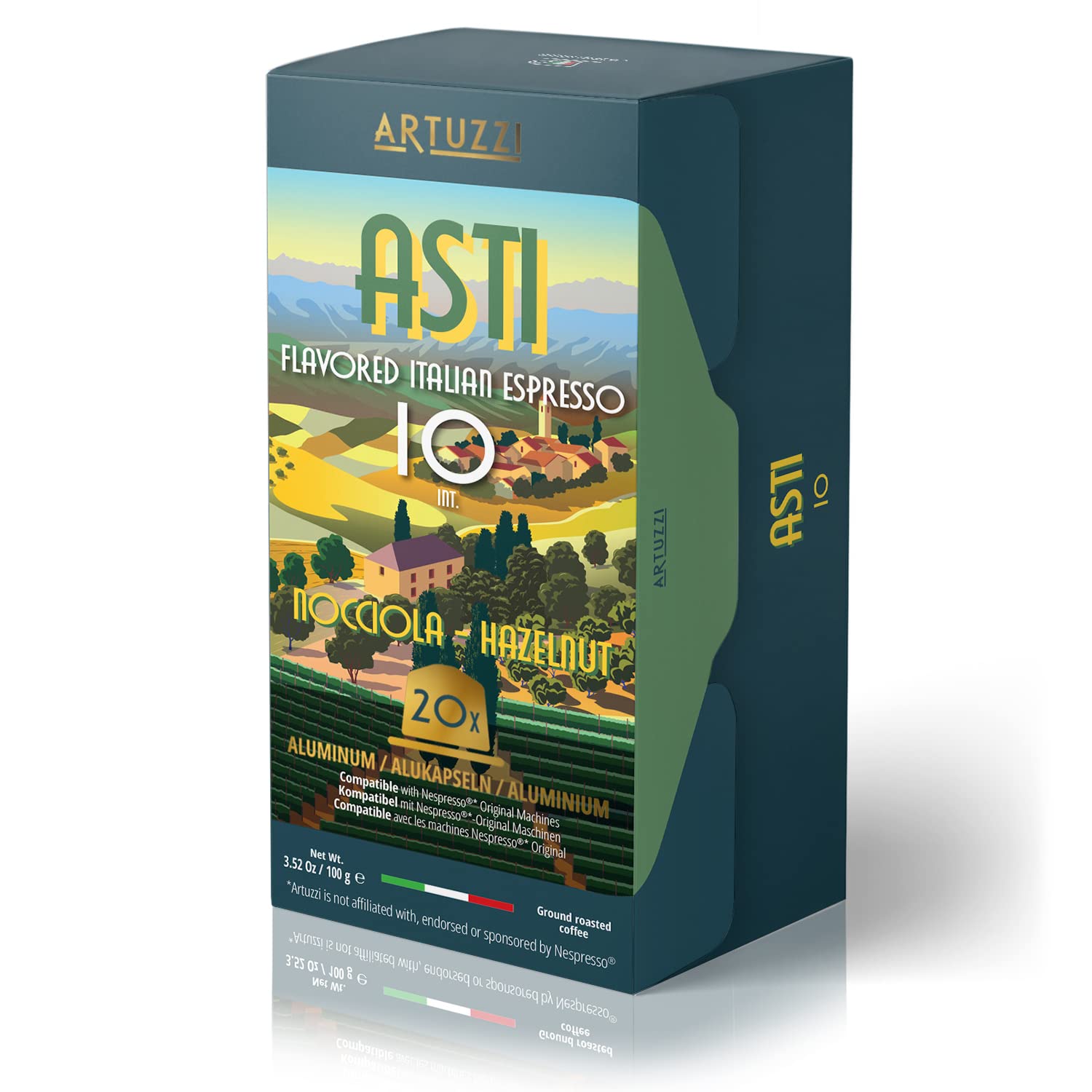 Artuzzi 60ct Compatible Nespresso Pods | Cookie, Almond, Hazelnut Flavored Pods for Original Nespresso | Italian Espresso I Aluminum & Recyclable