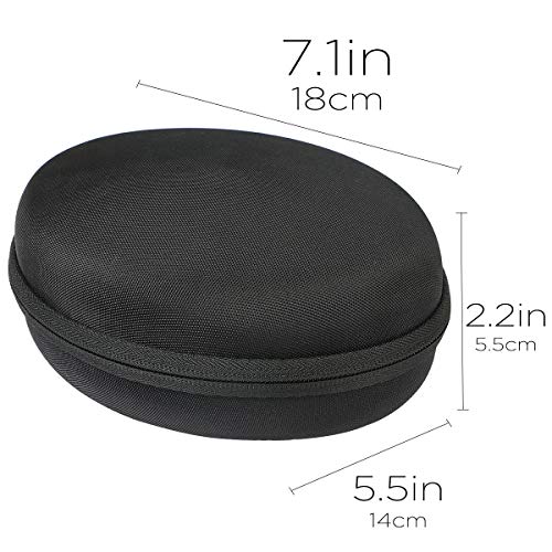 co2CREA Hard Travel Case Replacement for Matte Finish Premium Rechargeable Wireless Bluetooth Over Ear Headphones Foldable Headset (Black Case)