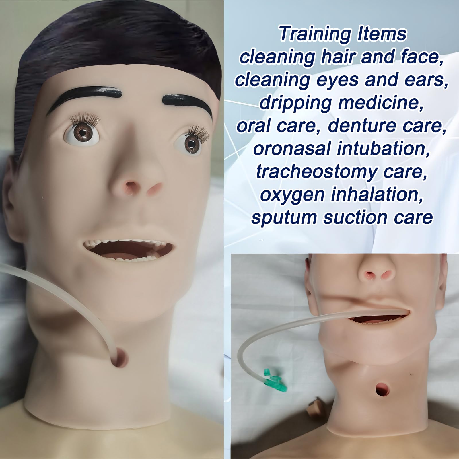 MZBZYU 5.7ft Life Size Patient Care Manikin Training CPR Simulator Basic Geri Nursing Skills Geriatric Human Model Mannequin Full Body for Students Education Teaching Medical Training Skills