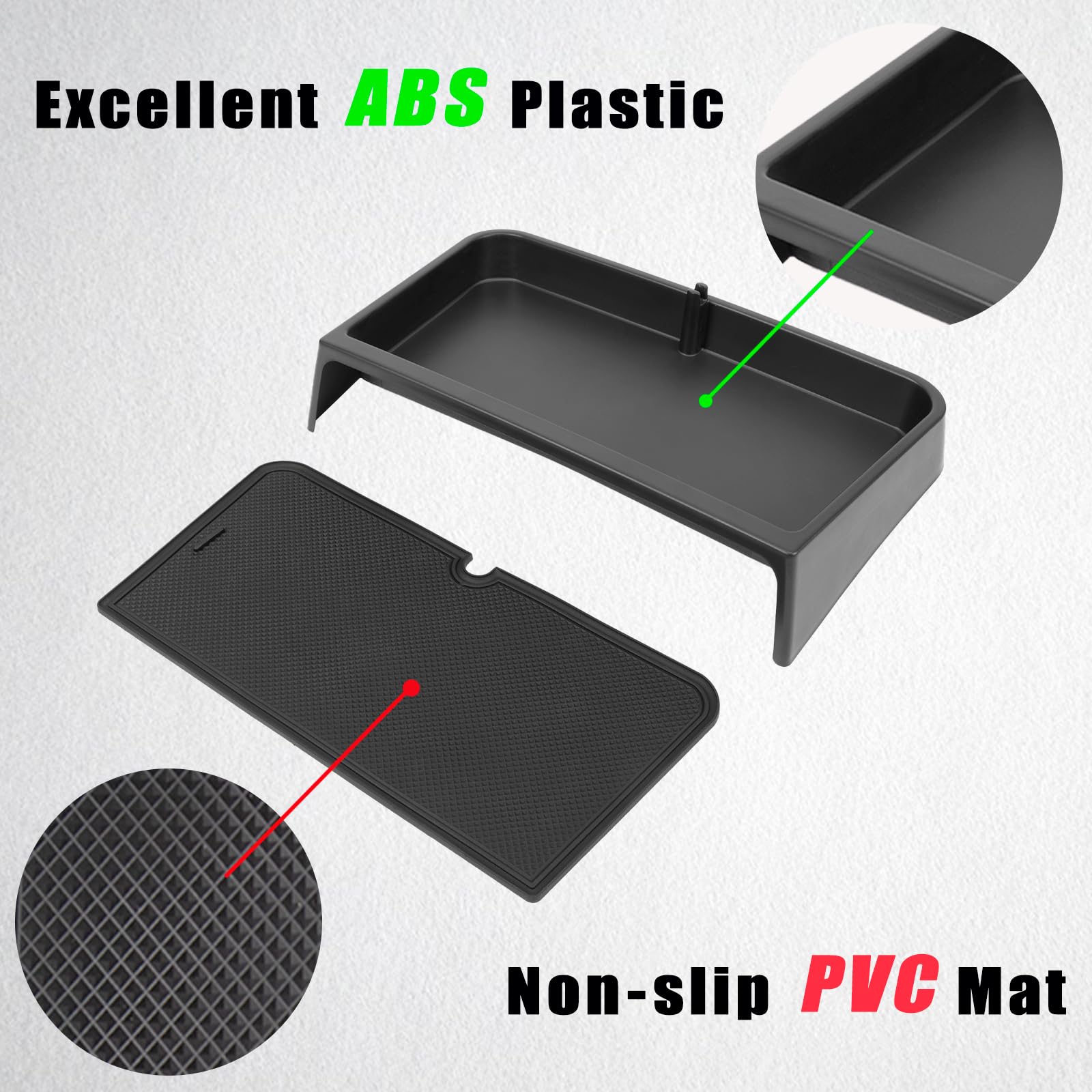 Neepiar Center Console Dash Storage Tray Compatible with 2021 2022 2023 2024 GMC Yukon/Chevy Suburban/Tahoe Center Console Organizer Storage Box Interior Insert Accessories (Not for Denali)