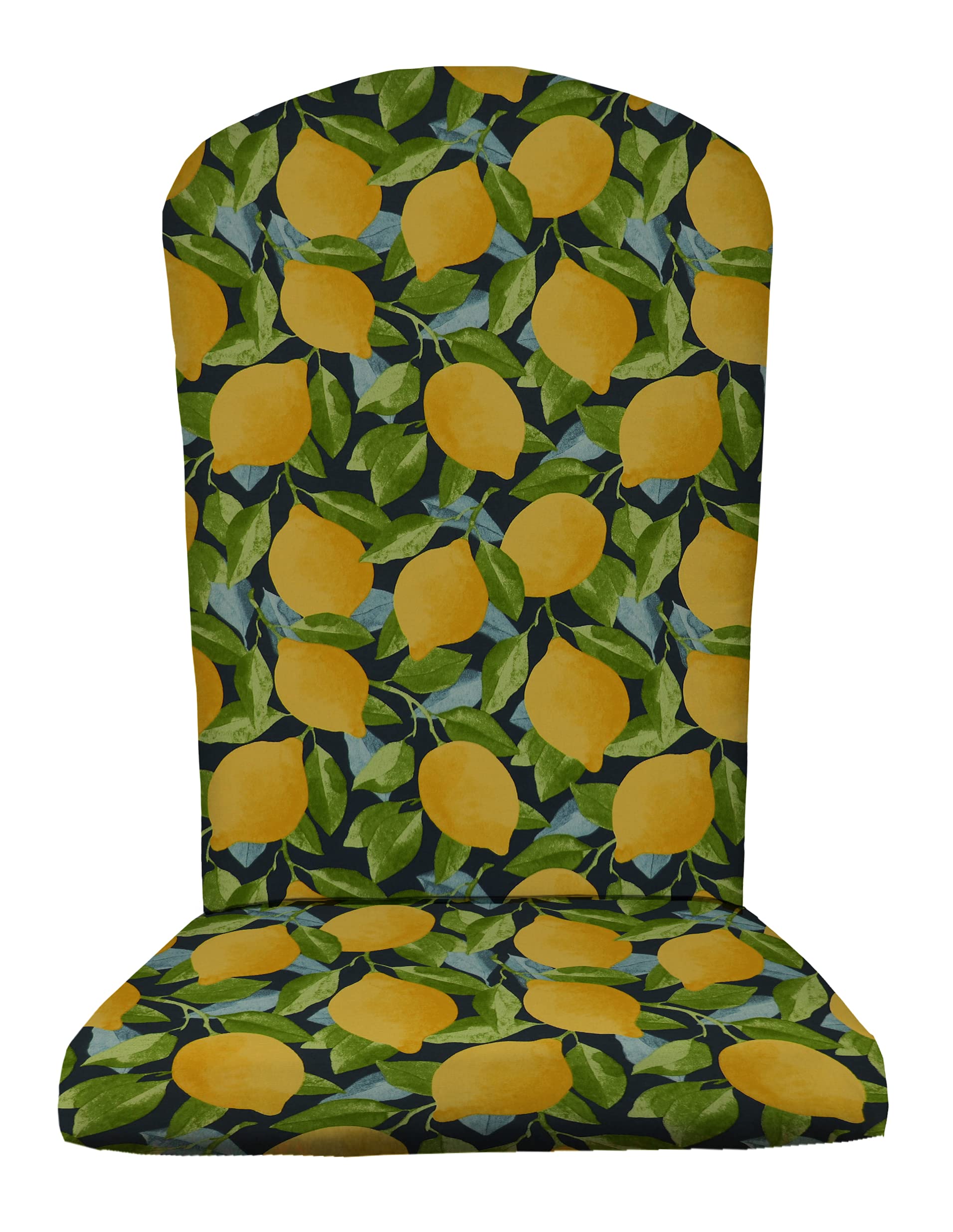 RSH DECOR: Foam Adirondack Chair Cushion | 48â x 20â x 2â | All-Weather Spun Fabric | Water and Fade-Resistant | Outdoor Cushion for Patio Furniture | Citrus Sapphire
