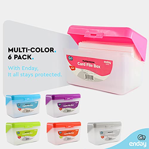 Index Card Holder Pink, 3x5 Note Flash Card Organizer Case, Index Card File w/ flip top, Notecard Recipe, Holder, Holds 250 Cards, Also Available in Purple, Red, Green, Blue, Grey (1 PC) - By Enday