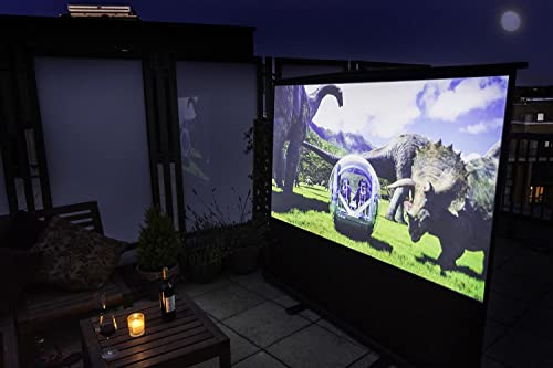 LUXBURG 60" 139x75 cm Full HD 3D Portable Freestanding Floor Pull-up Projector Projection Screen - Matt White Screen 16:9 (60"x29") with Carry case!